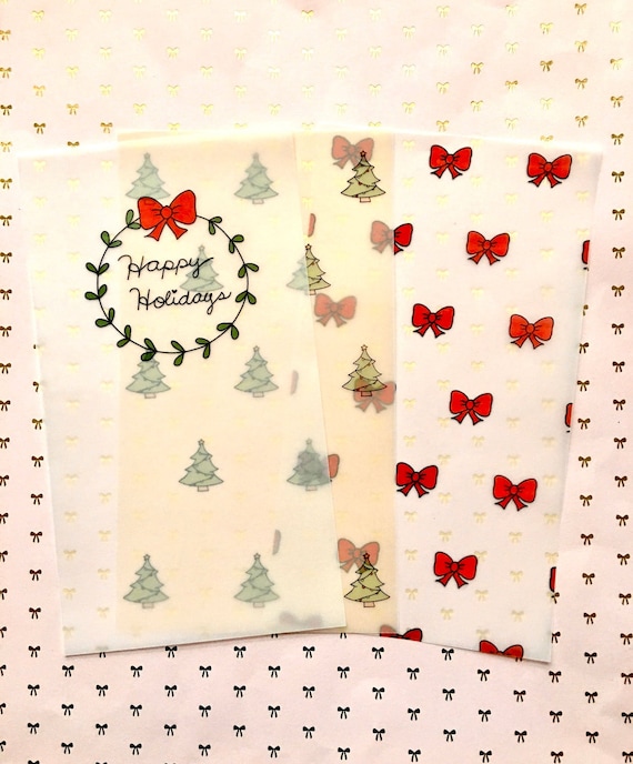 Christmas Theme Vellum Inserts - Etsy