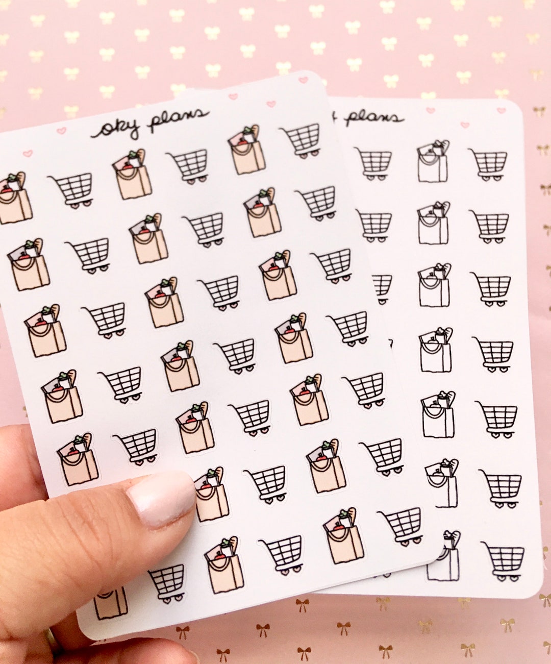 Grocery Shopping Stickers - Etsy