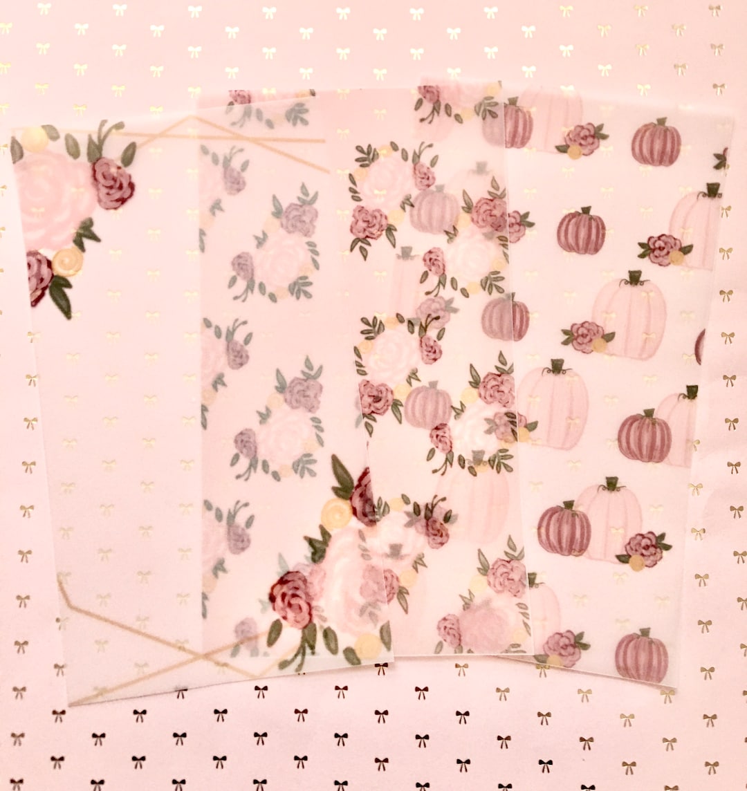 Pink Fall Vellum Inserts - Etsy