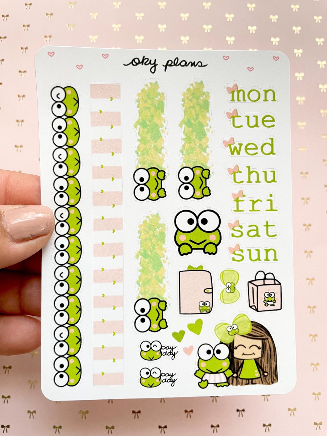 Little Keroppi Weekly Stickers - Etsy
