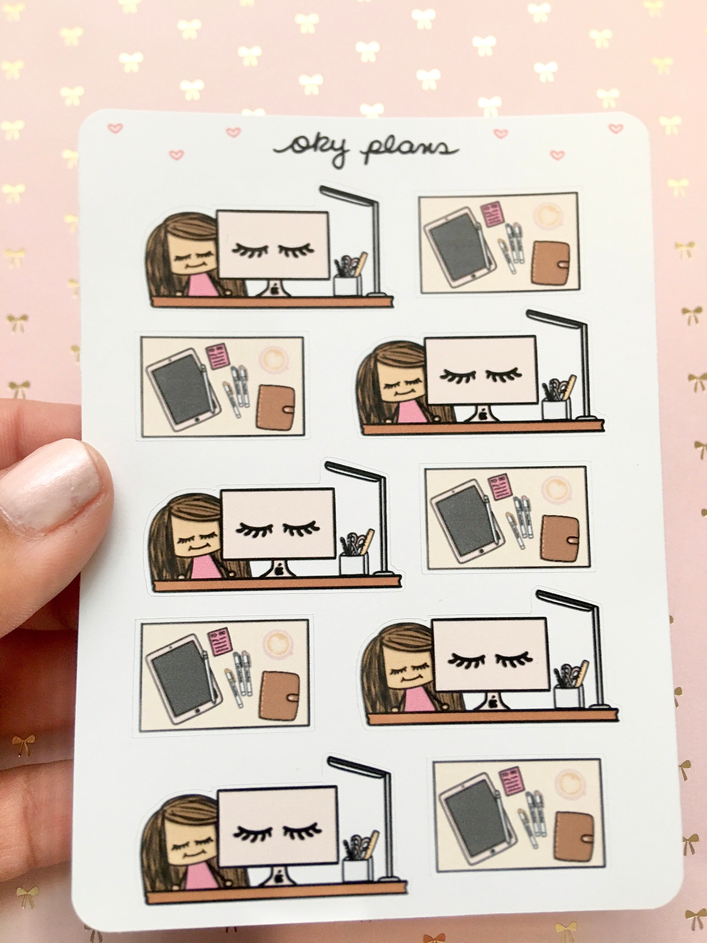 Office Desk Stickers | Etsy