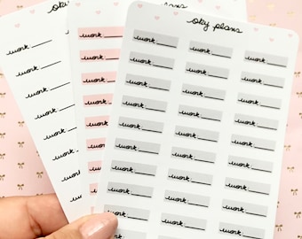 Work Stickers, Work Planner Stickers, Work Schedule Stickers, Work Box ...