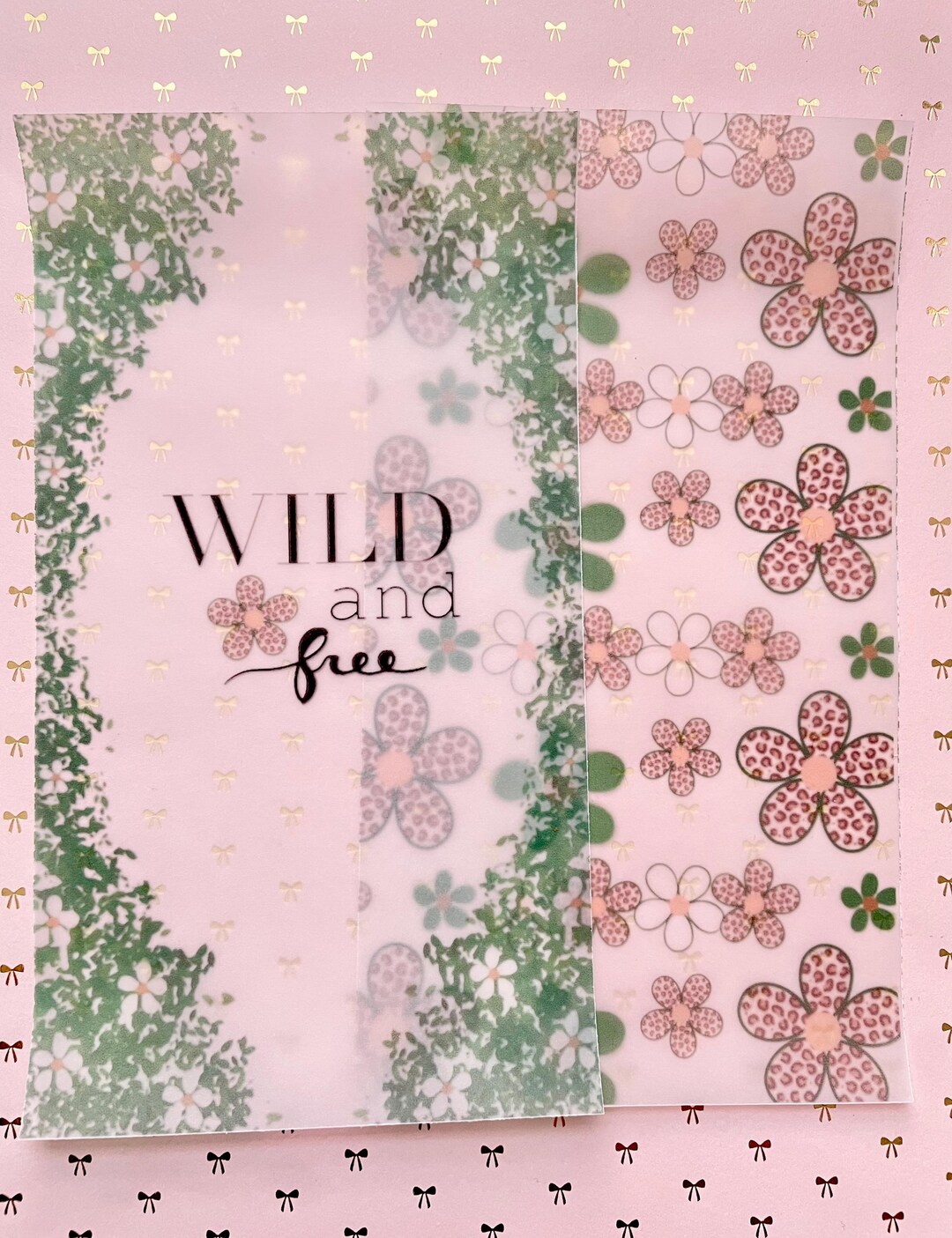 Wild and Free Vellum Inserts - Etsy