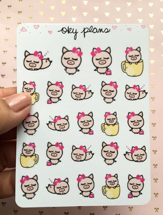 Lulu the Piggy Stickers - Etsy