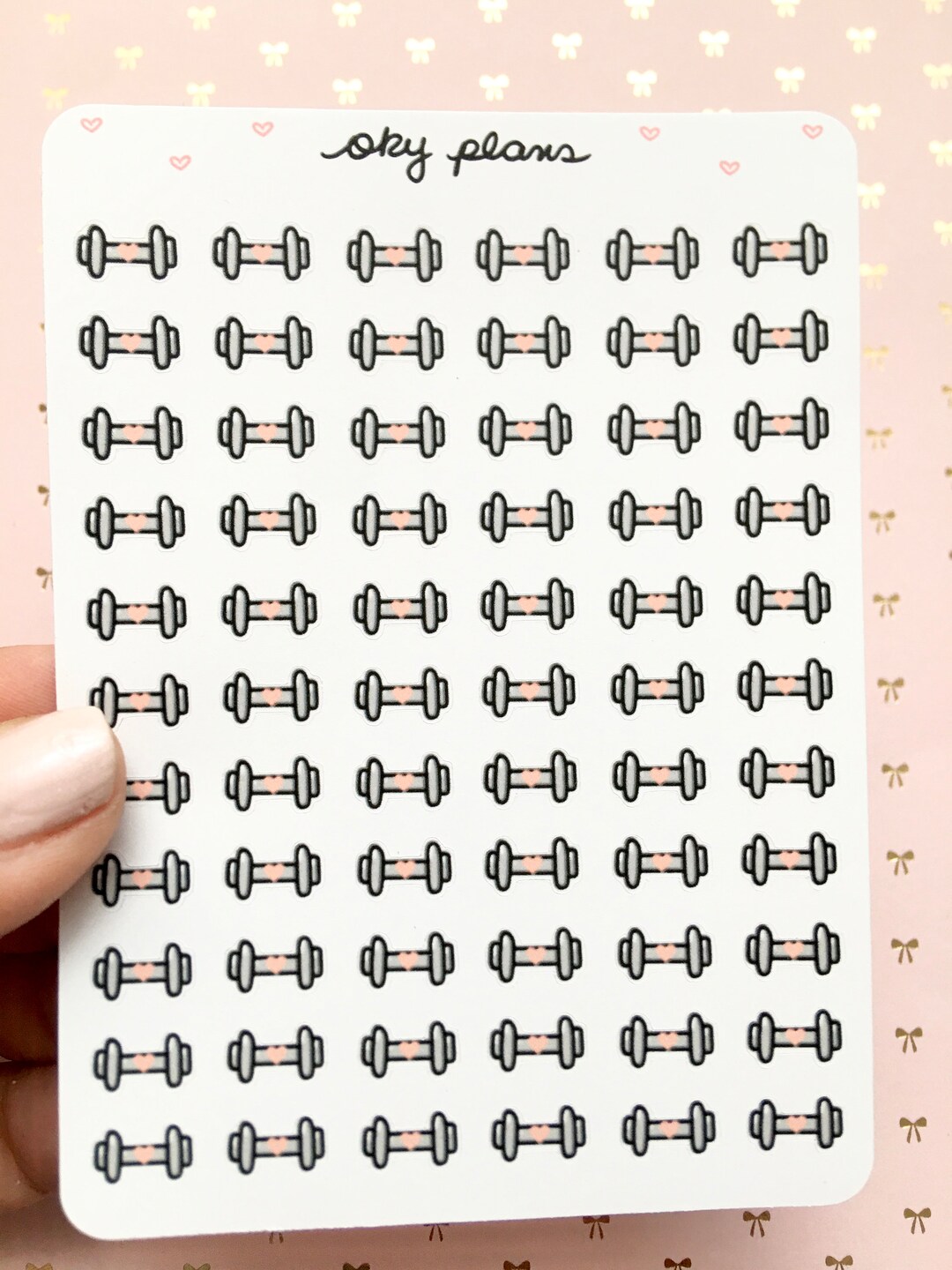 Dumbbell Stickers - Etsy