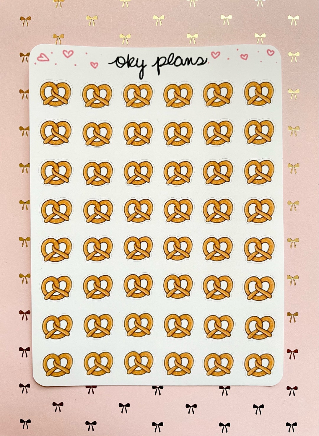 Pretzel Stickers - Etsy