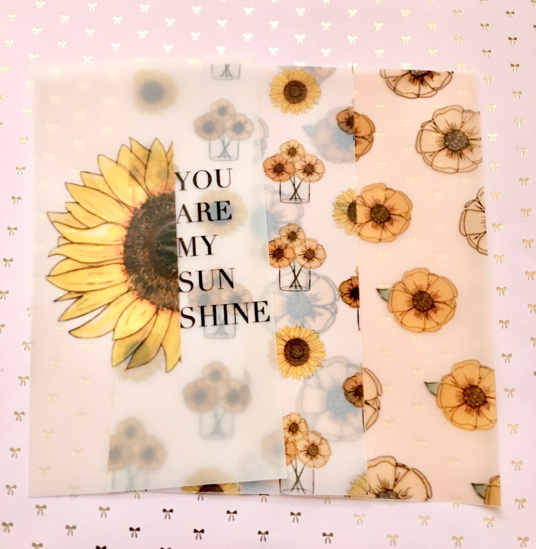 Sunflower Vellum Inserts - Etsy