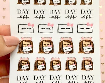 Day off Sammie Planner Stickers Cute Stickers for Erin - Etsy