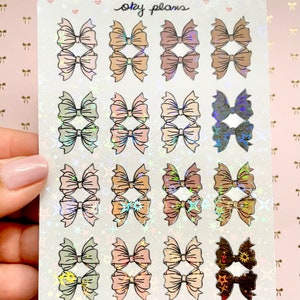 Holo Bow Tab-2 Stickers - Etsy