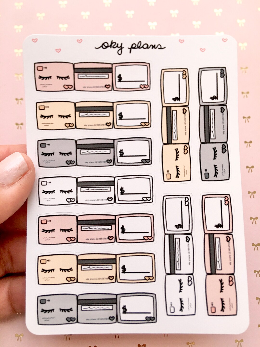 Folding Credit Card Stickers - Etsy