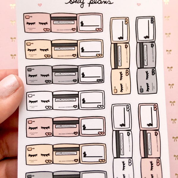 Credit Card Stickers - Etsy