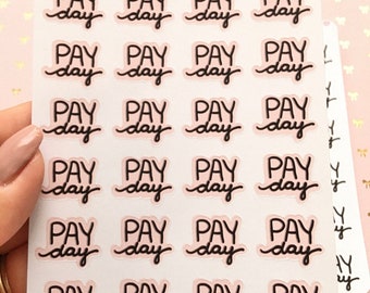 Pay Day & Pay Bills Printable Planner Stickers - Etsy