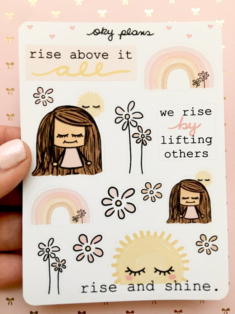 Rise and Shine Stickers - Etsy