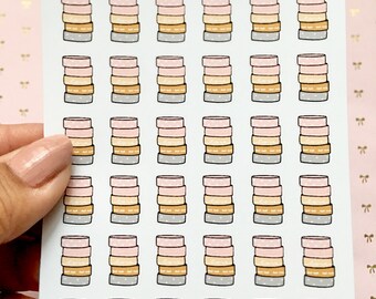 108 Meeting Reminder Planner Stickers, Tiny Meeting Clock Planner ...