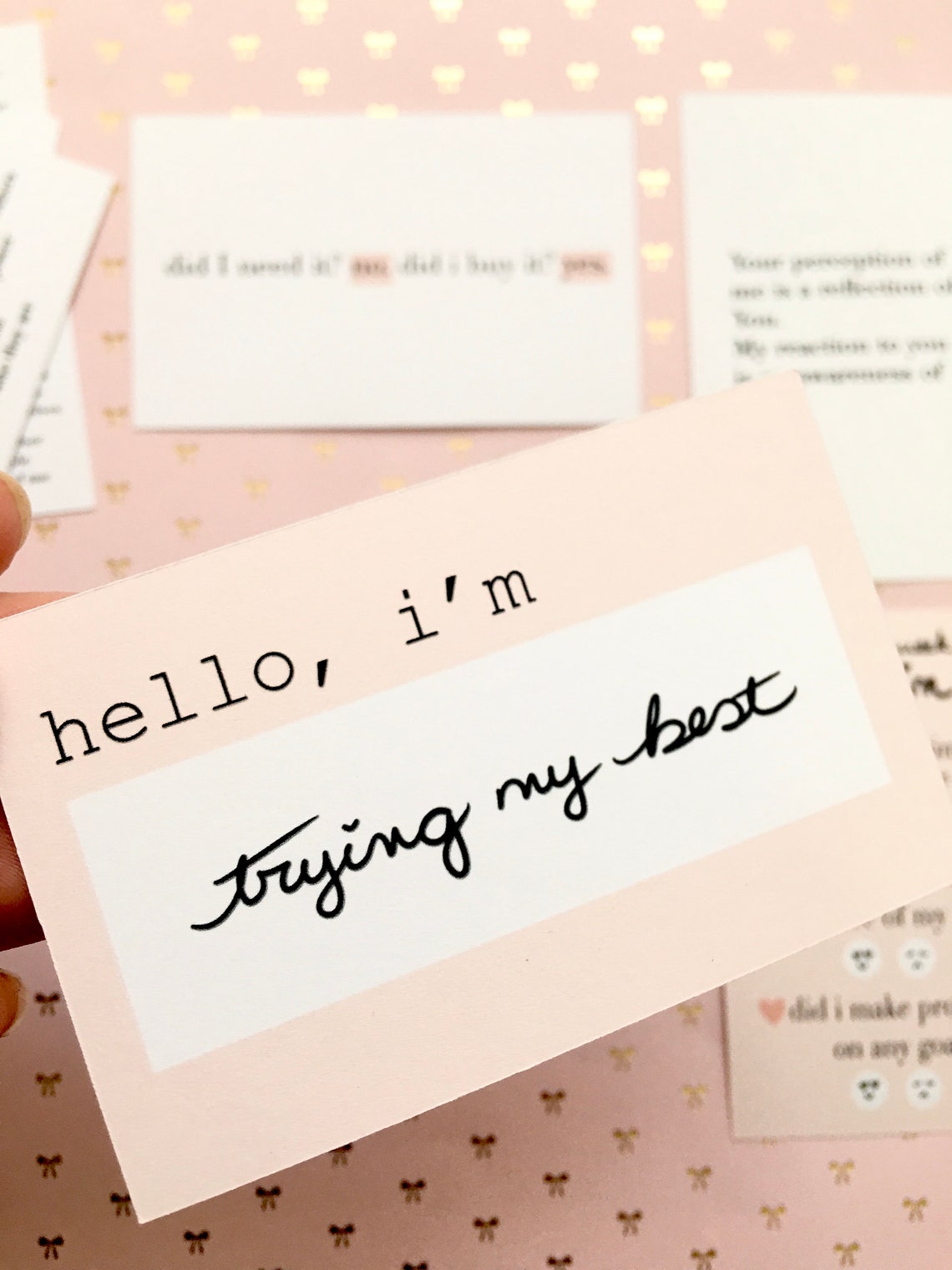 Check Yourself Pocket Deco Cards - Etsy