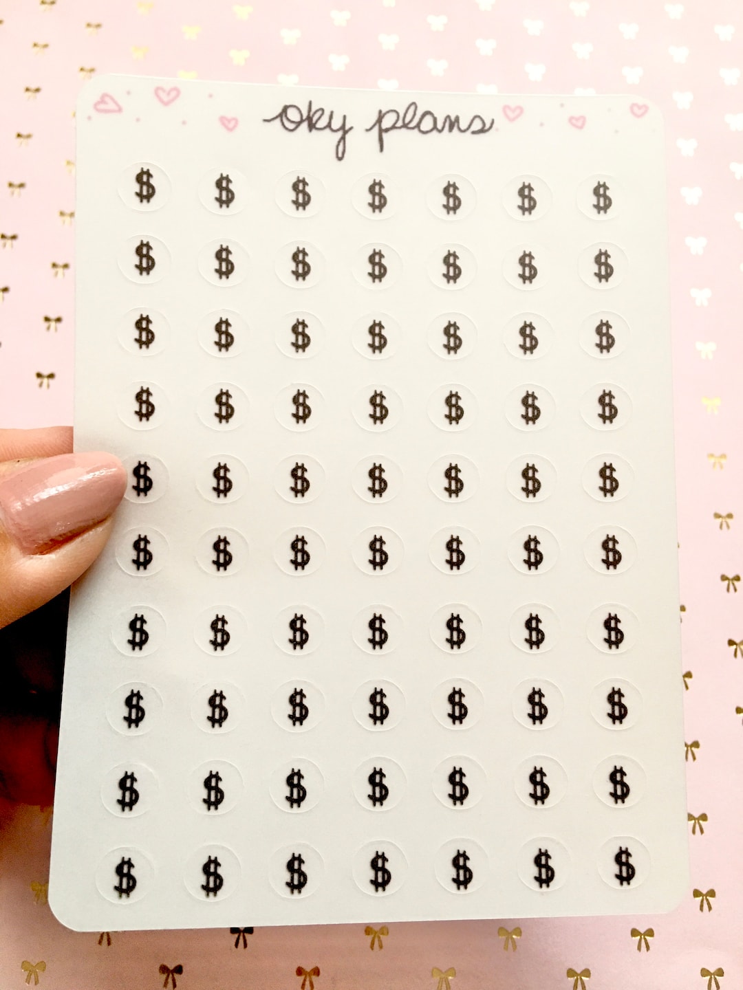 Transparent Dollar Sign Stickers - Etsy