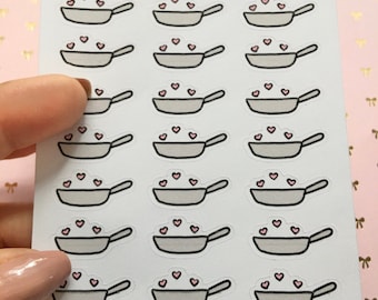 Cast Iron Pan Stickers Cooking Kitchen Planner Stickers - Etsy