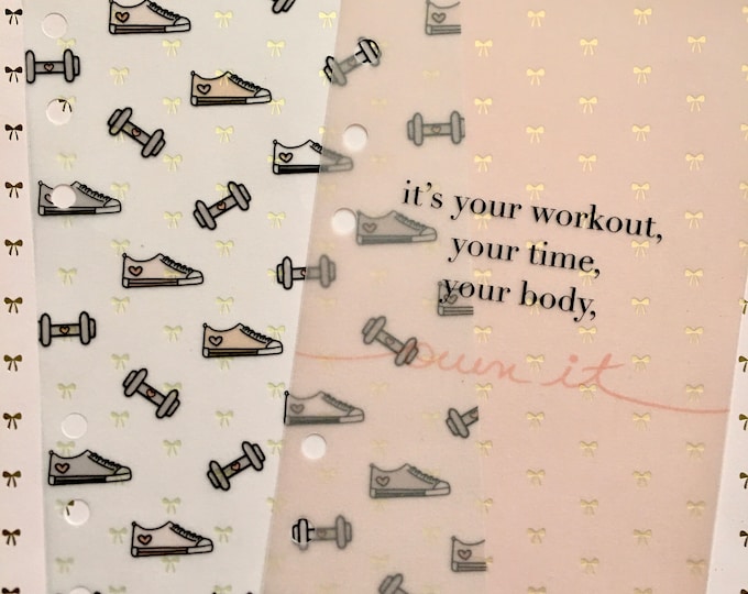 Workout Vellum Inserts - Etsy