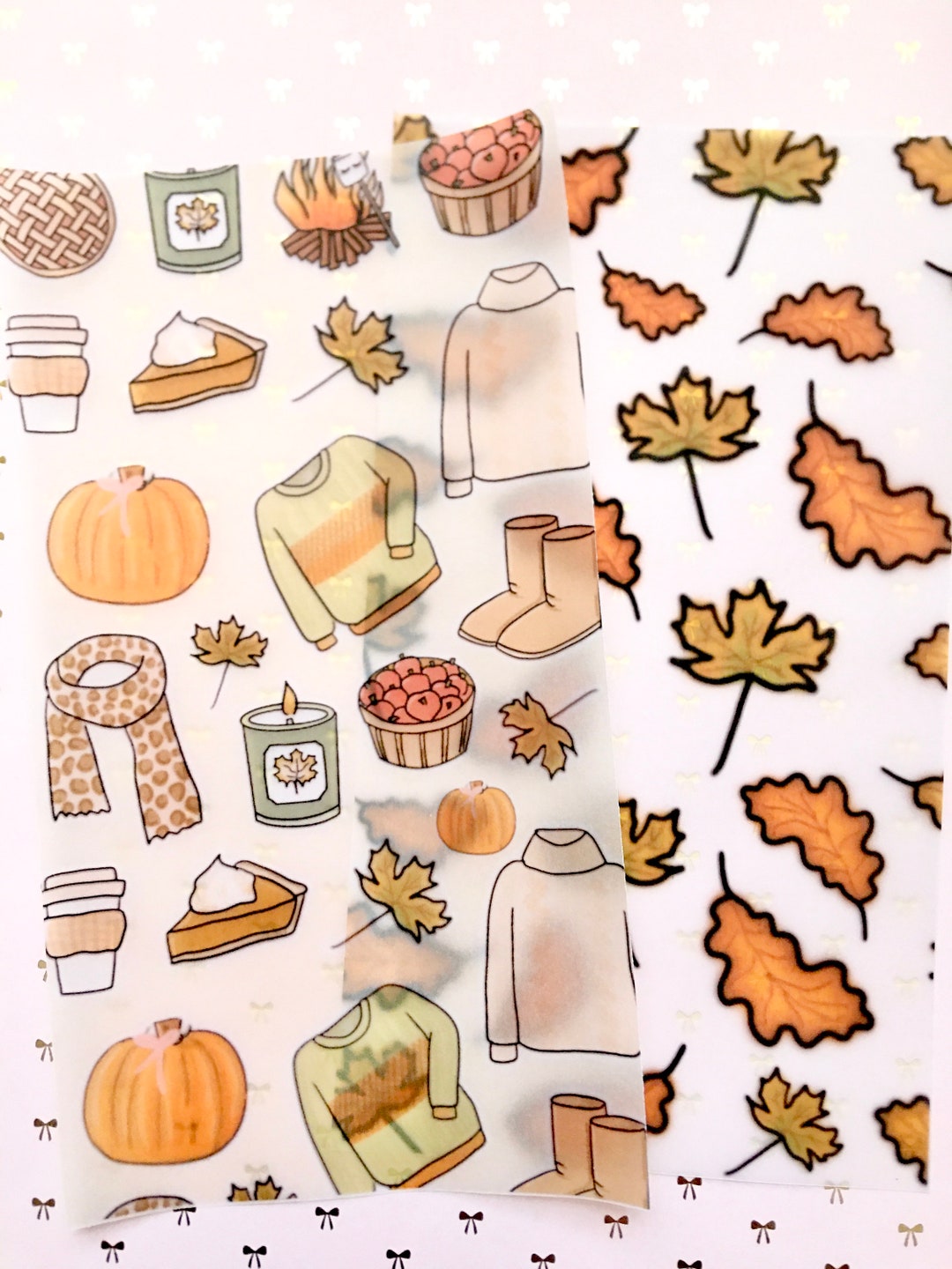Hello Fall Vellum Inserts - Etsy