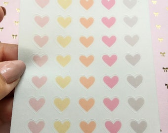 See Through Heart Planner Stickers Journal Stickers Happy - Etsy