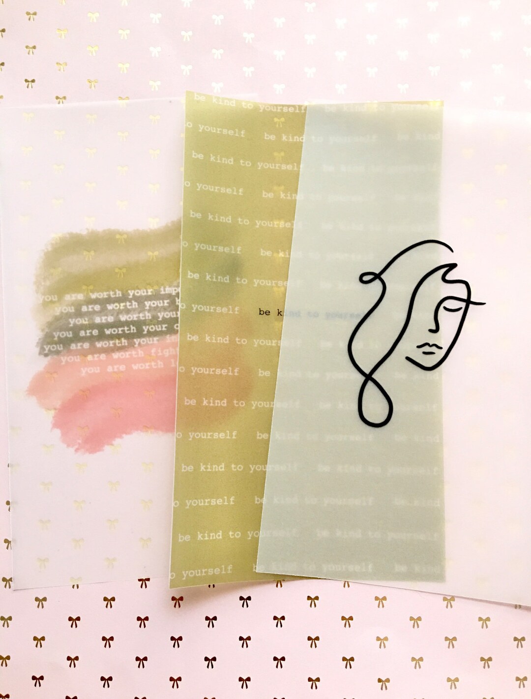 Self Love Theme Vellum Inserts - Etsy