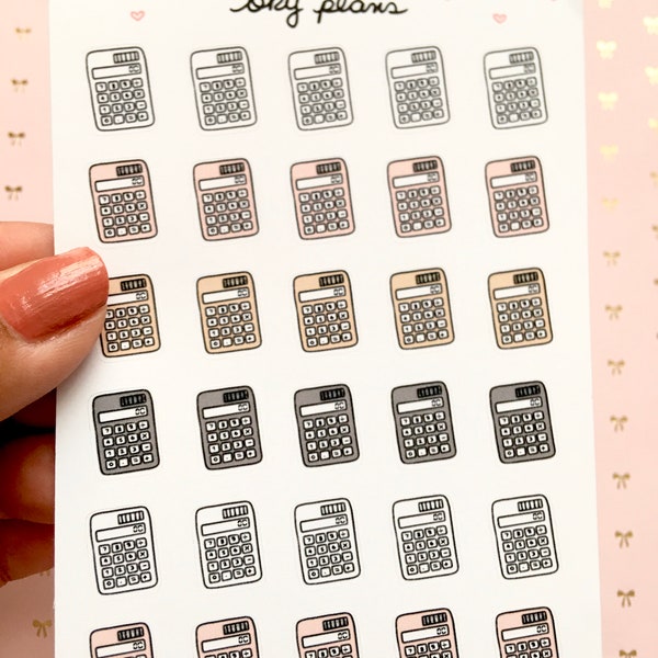 Calculator Stickers - Etsy