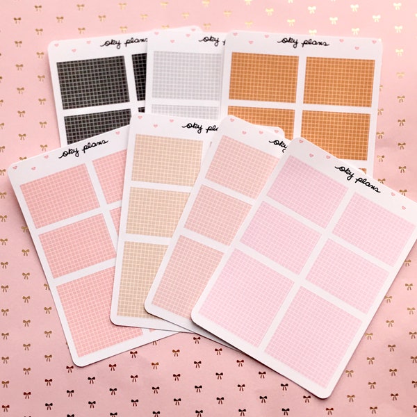 Grid Stickers - Etsy