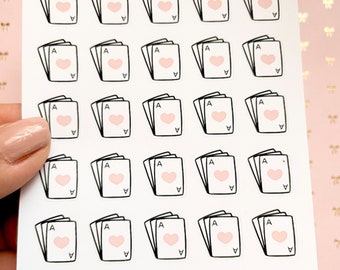 Playing Cards Vinyl Stickers | Die-cut | Waterproof | Glossy | Actual ...