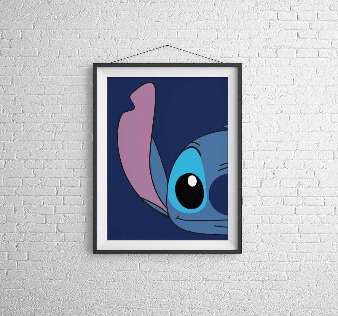 Stitch - Lilo and Stitch - Digital Download - Poster - Blue - A1 A2 A3 ...