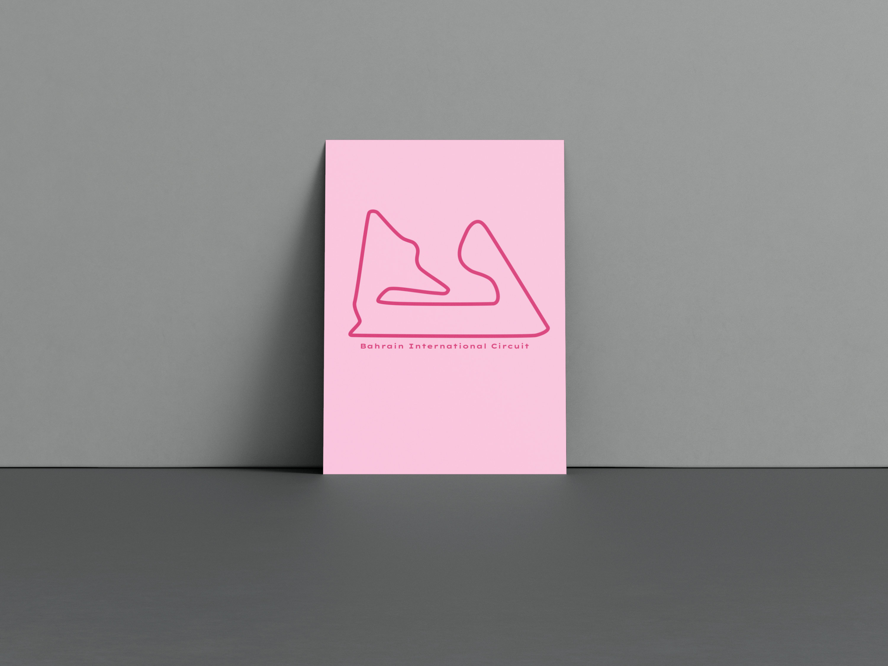 Formula One Poster | Bahrain International Circuit Outline | Digital ...