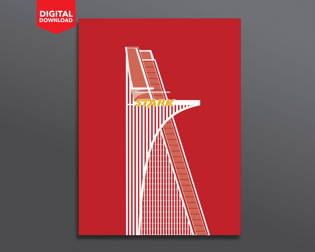 Stark Tower - Avengers - Iron Man - Red / Gold - Digital Download ...