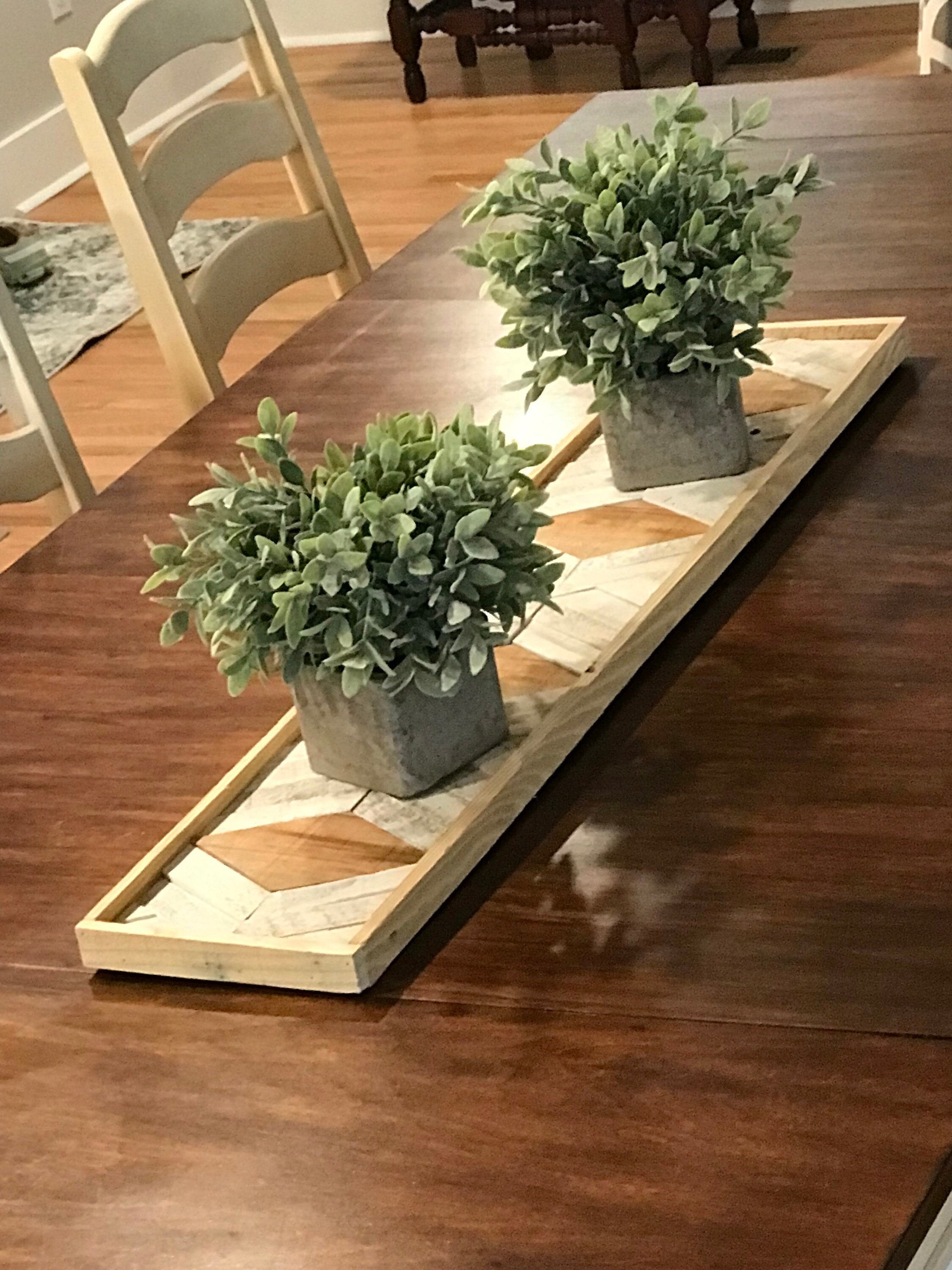 Rustic Wooden Tray, Large Table Centerpiece, Geometric Wood Art - Etsy