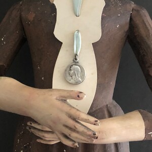 Religious Antique French Catholic Slider Locket Medal Shrine Pendant ...