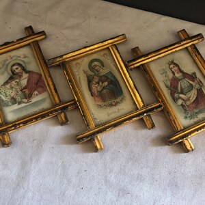 Very Antique Religious Frame, 19th Century, of Jesus Christ and St ...