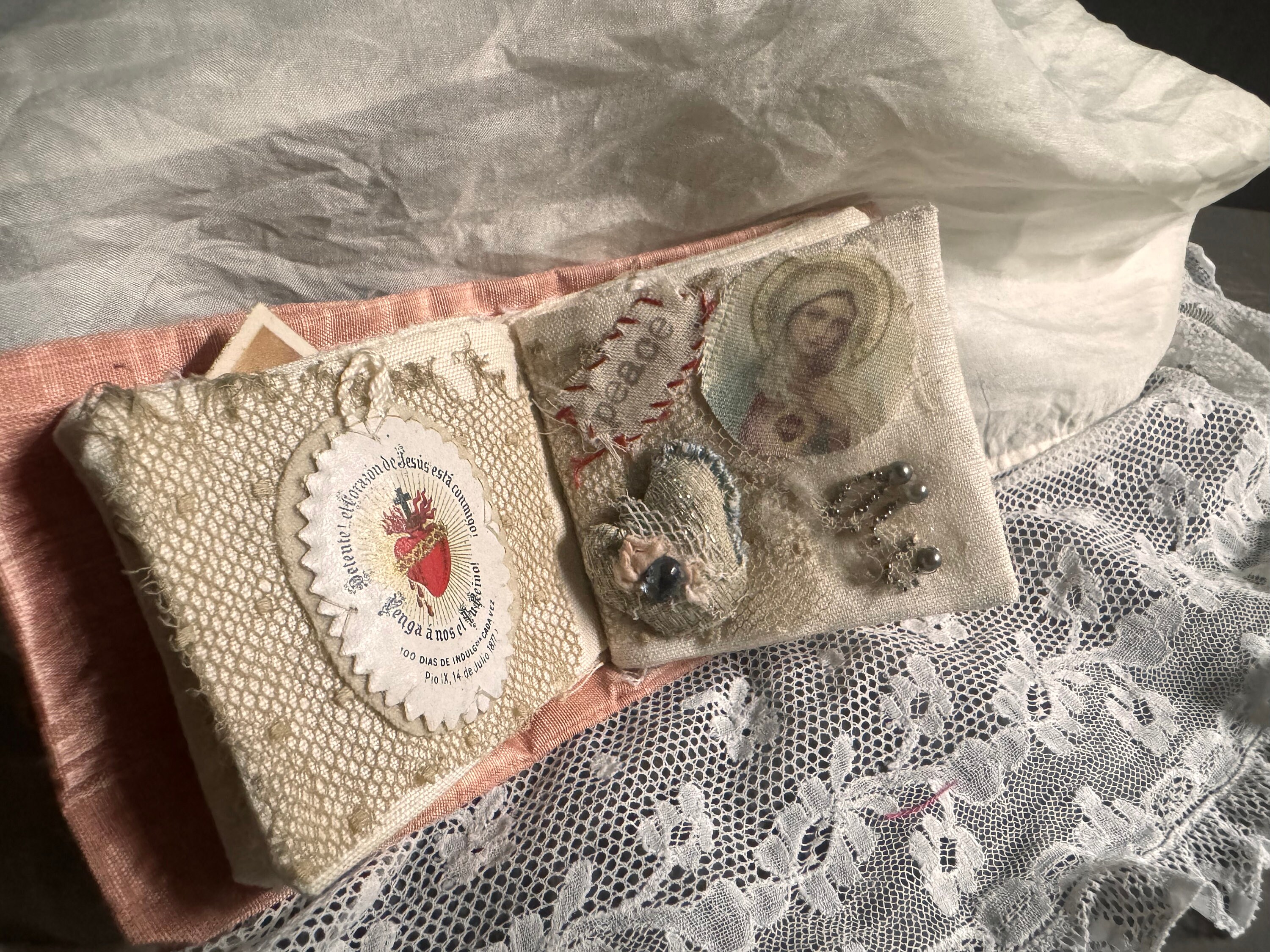 Handmade Shabby Religious Book. Flexible Fabric Religious Book ...