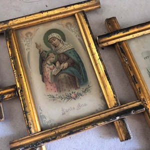 Very Antique Religious Frame, 19th Century, of Jesus Christ and St ...