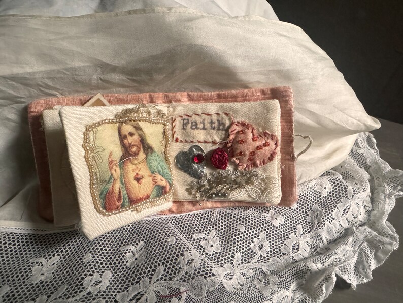 Handmade Shabby Religious Book. Flexible Fabric Religious Book ...