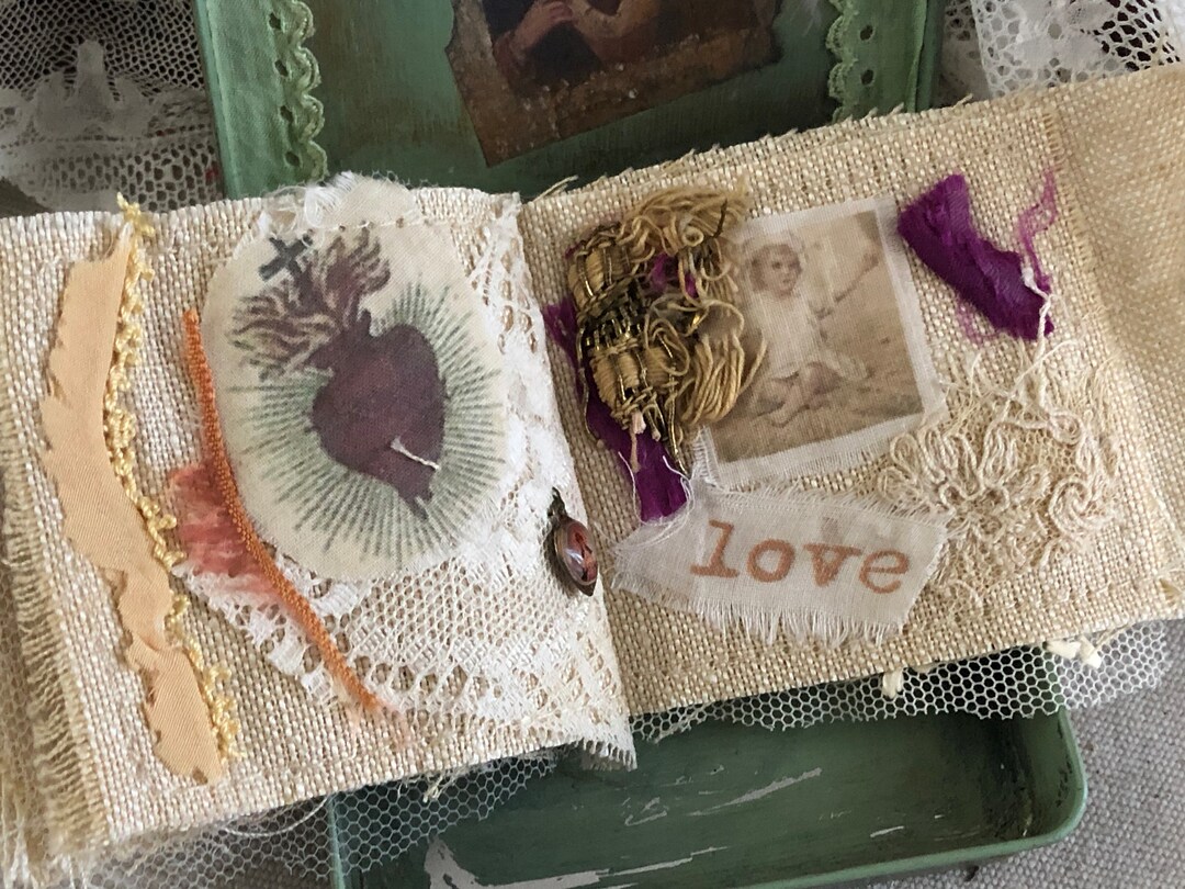 Handmade Shabby Religious Book. Flexible Fabric Religious Book ...