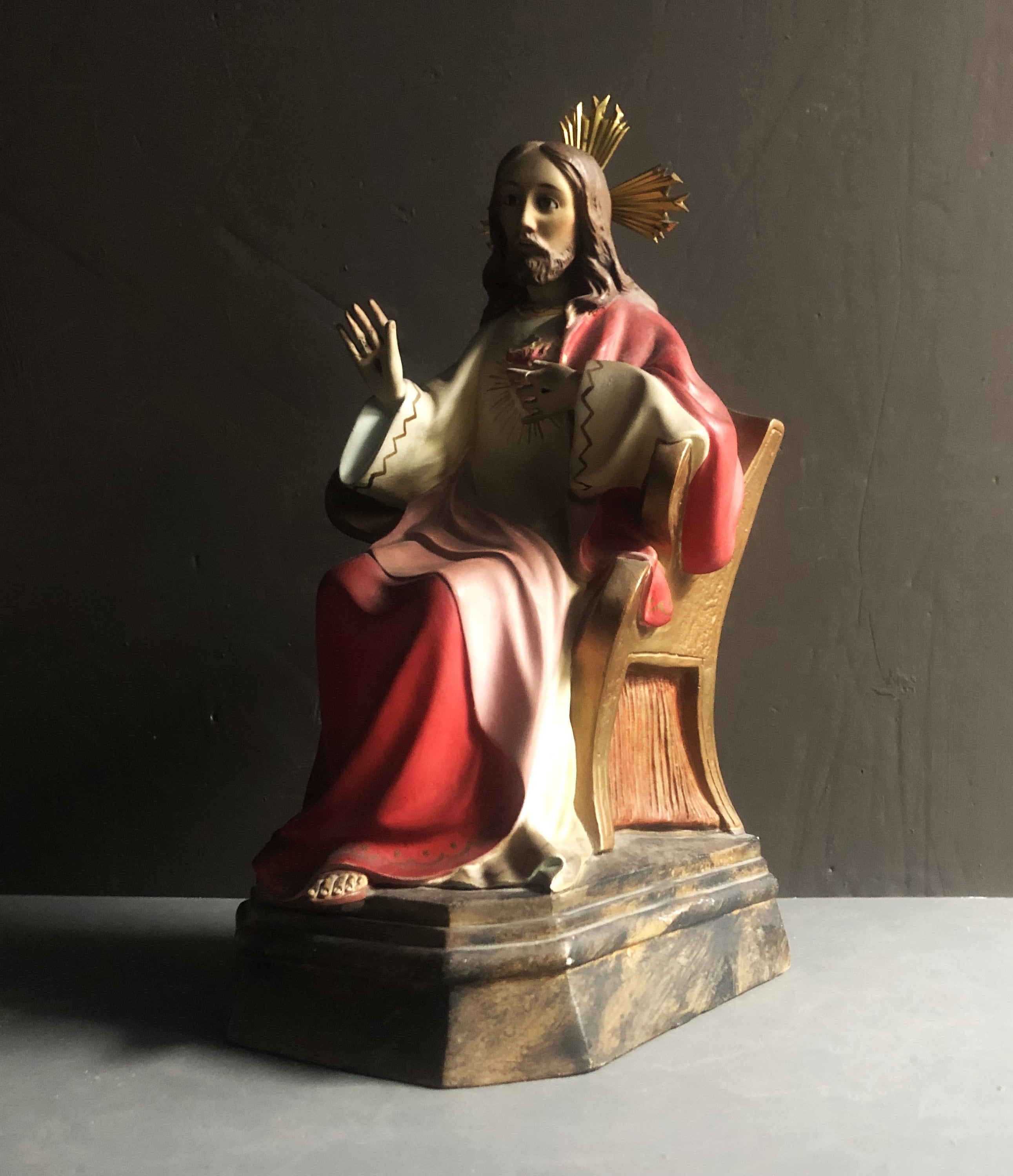 Sacred Heart of Jesus, Sitting Chair. Spain - Etsy