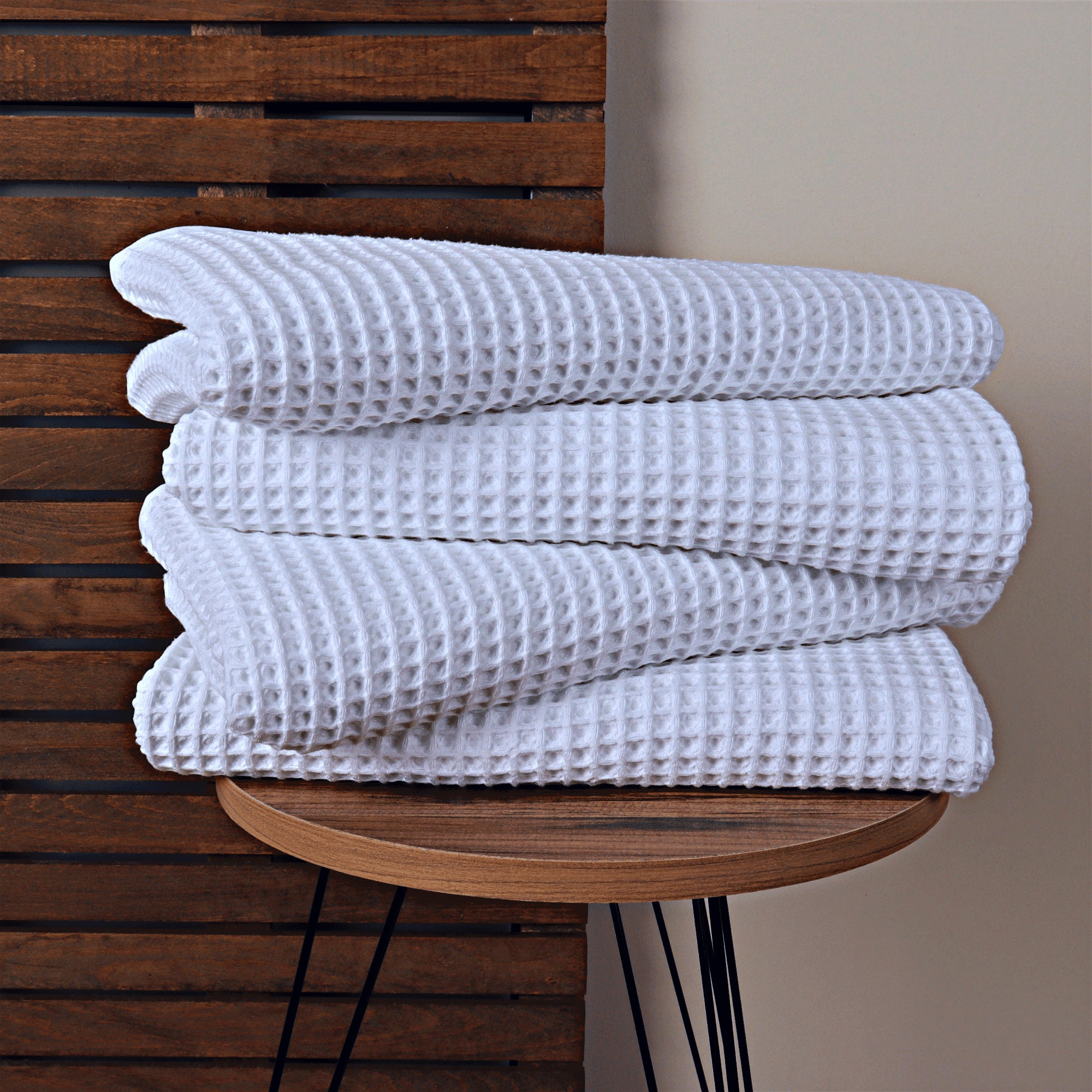 Best Waffle Weave Bath Towels Premium 100% Turkish Organic Cotton Honeycomb Towels Luxury, Extra ...