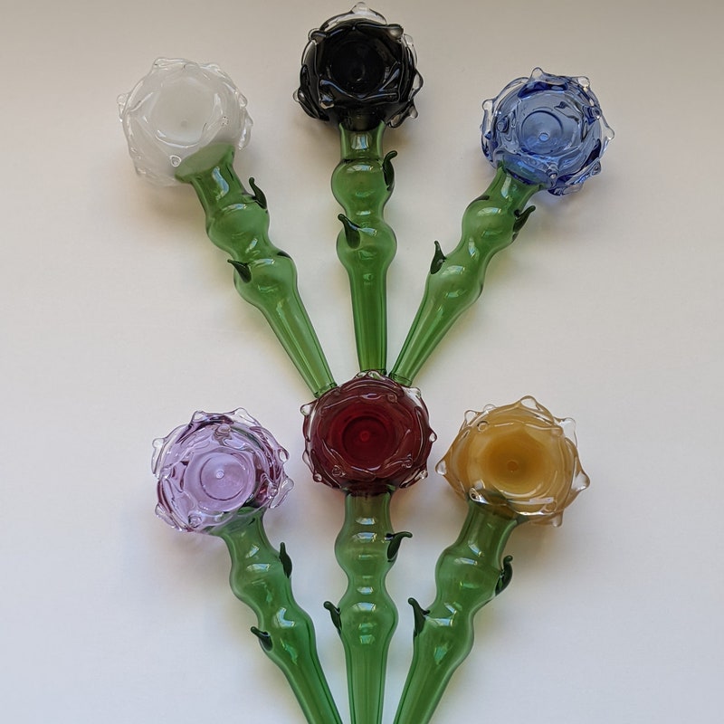Glass Rose Pipes - Etsy
