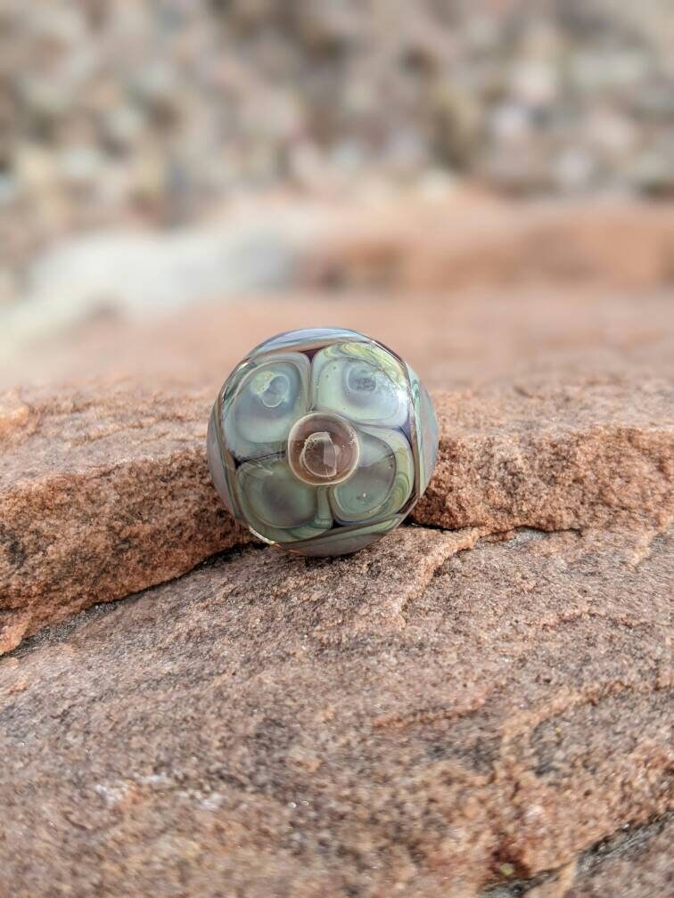 Floral Glass Pin, Dot Stack Glass Pin, Glass Jewelry, Glass Hat Pin ...