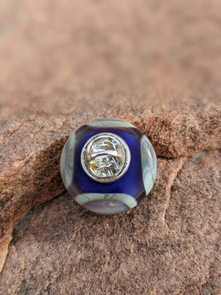 Floral Glass Pin, Dot Stack Glass Pin, Glass Jewelry, Glass Hat Pin ...