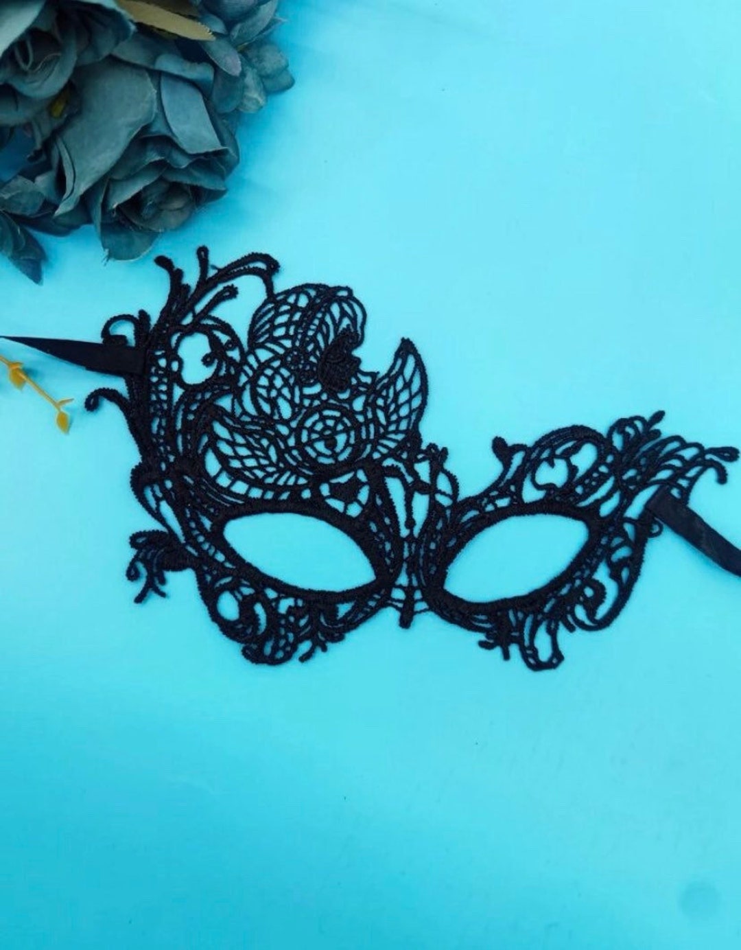 Black Masquerade Cosplay Black Mask Halloween Fancy - Etsy