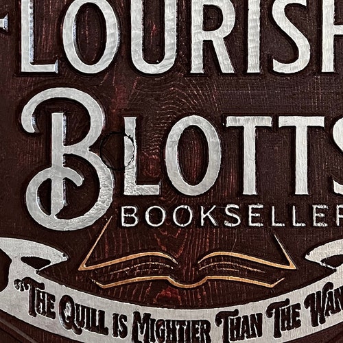 Magical Bookstore Sign Wizardly Fan Art - Etsy