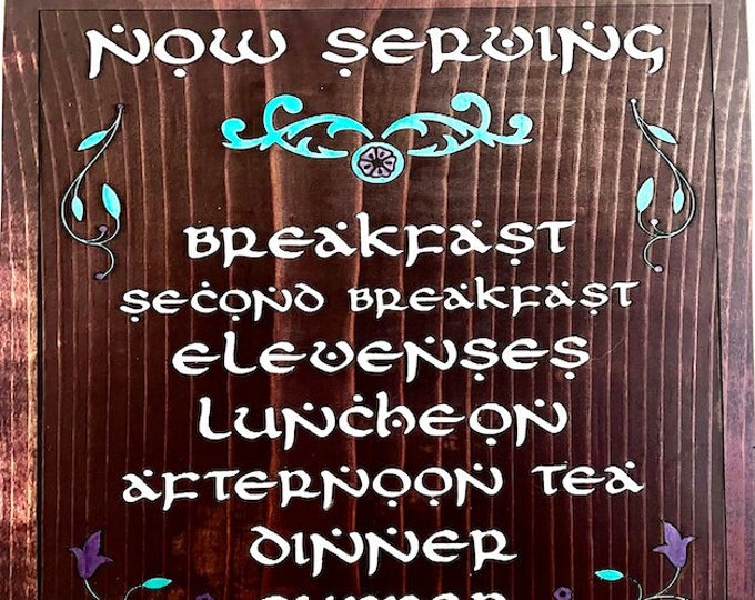 Shire- Now Serving Second Breakfast Sign - Etsy