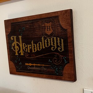 Herbology Greenhouse Sign- Wizardly Fan Art! - Etsy