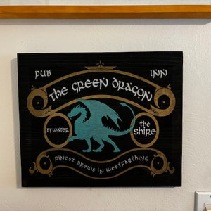 Green Dragon Pub/inn Sign - Etsy