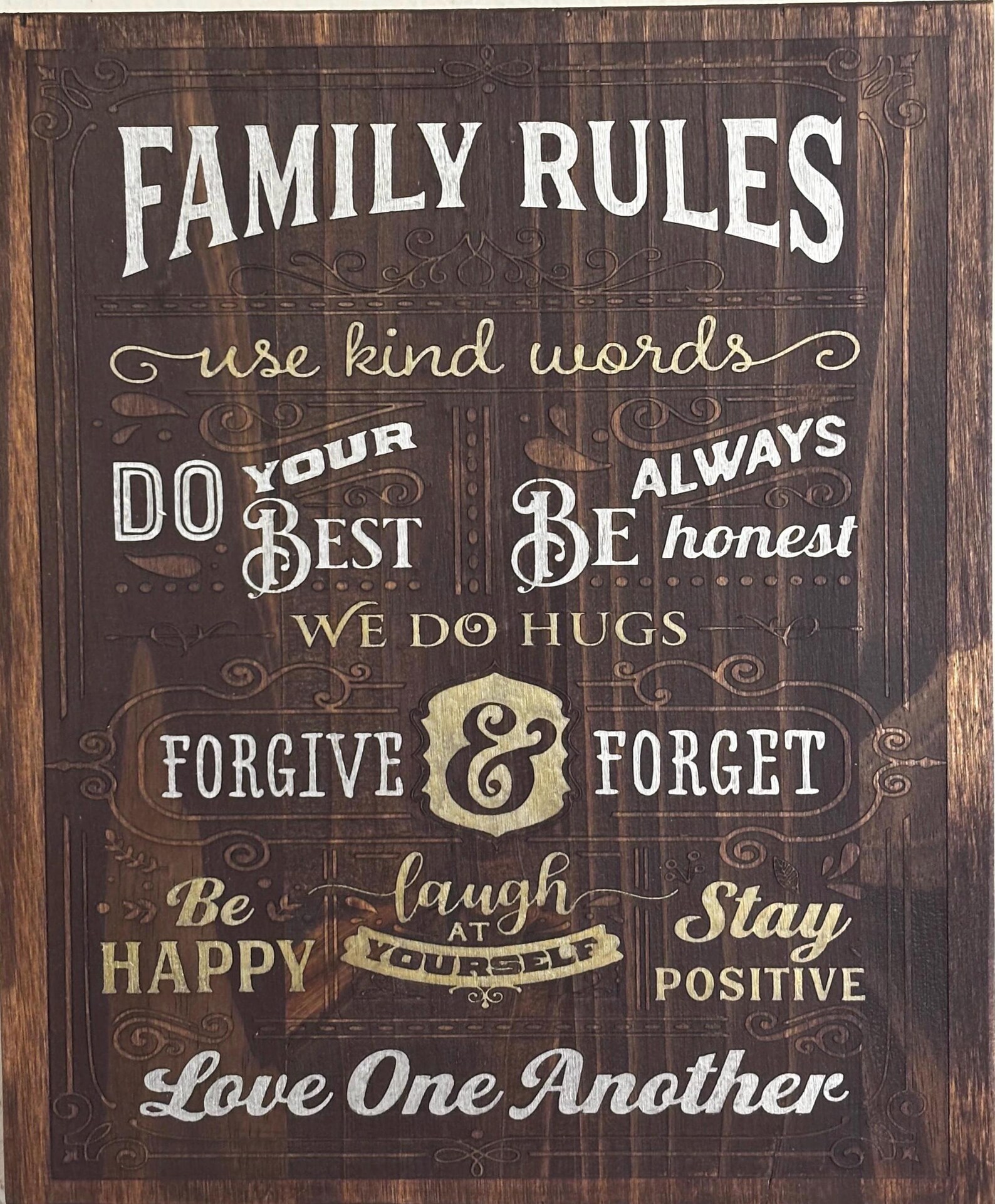 Family Rules Sign - Etsy