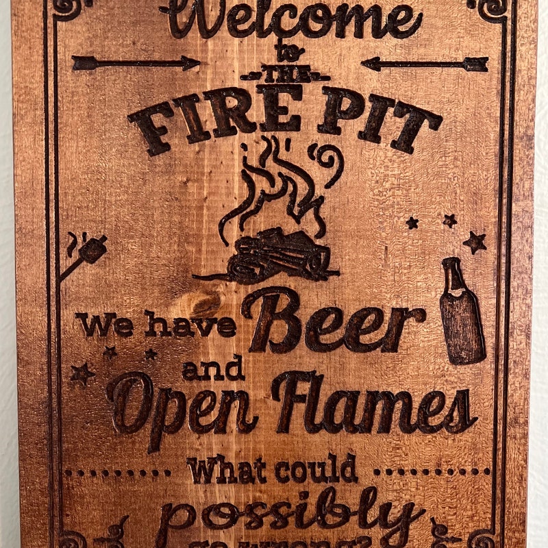 Fire Pit Sign - Etsy